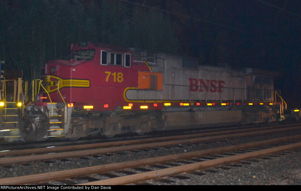 BNSF C44-9W 718 trails on Q702-16